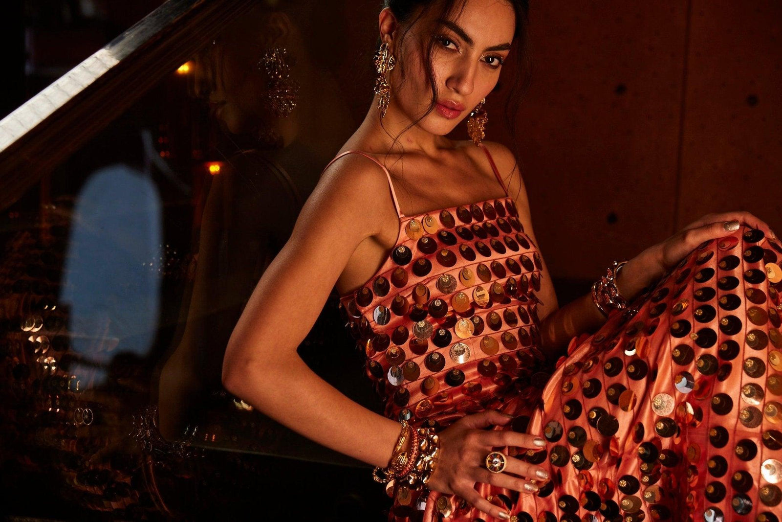 Sundaze Satin Maxi Dress For Women | Realm by Vaishali